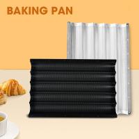 China RED Non-Stick Coating French Bread Baking Mold Customized For Aluminum Bakery Pan for sale