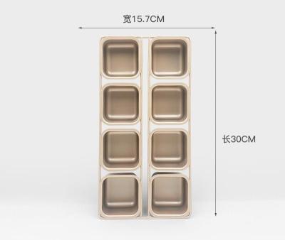 China Multi Compartment Baking Molds Carbon Steel Square Cupcake Pan Baking Cooking Cupcake for sale