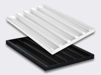 China Customized Silver Aluminum Alloy French Bread Baking Tray Mold With Non-Stick Coating for sale