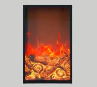 China Air Conditioner Matel Plastic Electric Fireplace Brown Comfortable Home Color Change for sale
