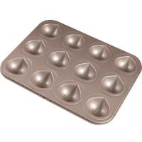 China 12-Piece Cartoon Chestnut Madeline Mold Household Cupcake Non-Stick Baking Pan for sale