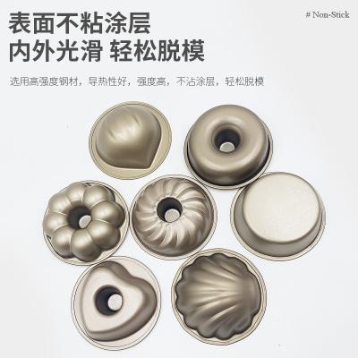 China Multiple patterns Non - Stick Gold Donut Cake Baking Mold for sale