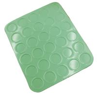 China 30-Piece Carbon Steel Non-Stick Green Macaron Crispy Slice Baking Pan for sale