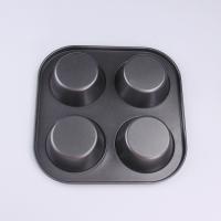 China Black Non-Stick Household Muffin Cake Cupcake Baking Tray Pan for sale