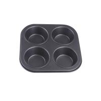 China Black Non-Stick Household Muffin Cake Cupcake Baking Tray Pan for sale