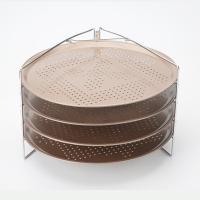 China 12.5 Inch 4 Piece Set Includes Stainless Steel Folding Cooling Storage Tray Holder Punched Pizza Baking Tray for sale