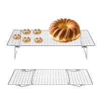China Collapsible 304 Stainless Steel Folding Bread Grill Mesh Baking Rack for sale