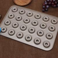 China Non-Stick Carbon Steel Doughnut Muffin Cake Baking Pan 24-Piece for sale