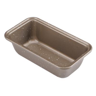 China Gold with White Spots 6 - Inch Carbon Steel Bread Toast Cake Mold Baking Pan for sale