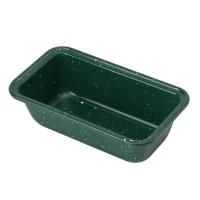 China Dark Green 6 - Inch Carbon Steel Bread Toast Cake Mold Baking Pan for sale