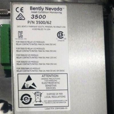 China Bently Nevada 3500/62-03-00 136294-01 Isolated I/O Module 6-Channel Process Variable Monitor for sale
