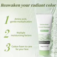 China Oil Control Refresh Face Wash Acne Clearing Amino Acid Oily Skin Facial Cleanser for sale