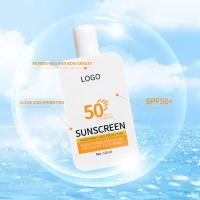 China Women Dry Face Skin Beauty Cosmetics Sunscreen SPF 50 Cream Lightweight Sunscreen Gel for sale