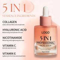 China 5 In 1 Skin Care Serum Dark Spot Whitening Serum Vitamin C Facial Serum for sale