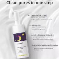 China Private Label Vegan Amino Acid Cleansing Mousse Remove Makeup Moisturizing Face Wash Rose Foaming Facial Cleanser for sale