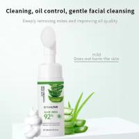 China Private Label Vegan Amino Acid Cleansing Mousse Remove Makeup Moisturizing Face Wash Rose Foaming Facial Cleanser for sale