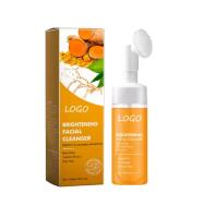 China OEM Private Label Kojic Acid Clean and Clear Skin Brightening Foaming Face Wash Turmeric Foam Cleanser for Dark Spots Acne for sale