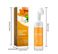 China OEM Private Label Kojic Acid Clean and Clear Skin Brightening Foaming Face Wash Turmeric Foam Cleanser for Dark Spots Acne for sale