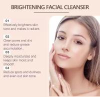 China Private Label Brightening Whitening Deep Cleaning Organic Turmeric Kojic Acid Facial Cleanser Foam Face Wash With Brush for sale