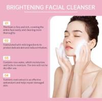 China Turmeric Kojic Acid Mousse Clean Clear Skin Niacinamide Brightening Foaming Face Wash Cleanser for Dark Spots Skin for sale
