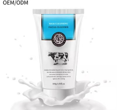 China Hot Selling Gentle Cleaners Pores Milk Foam Face Cleansing Facial Cleansers Face Wash for sale