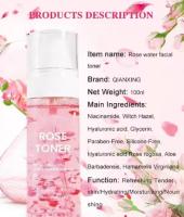 China Private Label Korean Moisturizing Skin Care Skincare Natural Organic Pure Rose Water Facial Mist Face Toner Spray for Face for sale