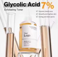 China Hot Selling 7% Glycolic Acid Exfoliating Toner Acne Removal Face Skin Care Toner Private Label Glycolic Exfoliating Toner for sale