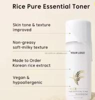 China Organic Rice Facial Skin Toner Korean Private Label Wholesaler Face Moisturizer Water Rice Pure Essential Toner for sale