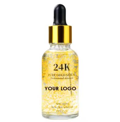 China 24k Glod Face Serum Deep Moisturize Brightening Whitening Anti Aging Facial Essence Anti-wrinkle Serum Skin Serum Nourish Firm for sale