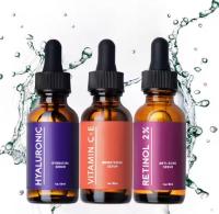 China Private Label Korean High Quality Whitening Organic Natural Brightening Vitamin C E Collagen Face Anti Aging Serum Set for sale