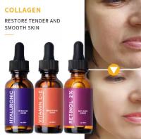 China Private Label Korean High Quality Whitening Organic Natural Brightening Vitamin C E Collagen Face Anti Aging Serum Set for sale