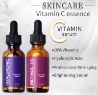 China Private Label Korean High Quality Whitening Organic Natural Brightening Vitamin C E Collagen Face Anti Aging Serum Set for sale