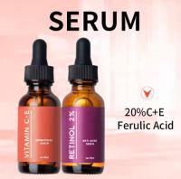 China Private Label Korean High Quality Whitening Organic Natural Brightening Vitamin C E Collagen Face Anti Aging Serum Set for sale