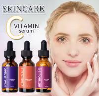 China Private Label Korean High Quality Whitening Organic Natural Brightening Vitamin C E Collagen Face Anti Aging Serum Set for sale