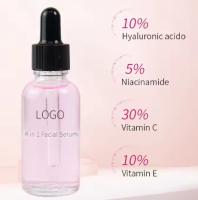 China Hot Sale Anti Aging 4 in 1 Face Vitamin c Serum Private Label for Dark Spots Bulk for sale