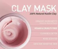 China Private Label Pink Clay Mask Exfoliating Facial Mask to Brighten Skin Minimize Pores for sale