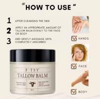 China Private Label Skincare Natural Honey Tallow Beef Face Moisturizer Organic Vitamin E Moisturizing Tallow Balm Face Cream Lotion for sale