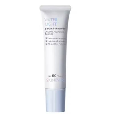 China Mineral Water Light Serum Sunscreen Ultra-Light Non-Greasy Face Lotion Hydrating Brightening Sunblock Whitening Cream for sale