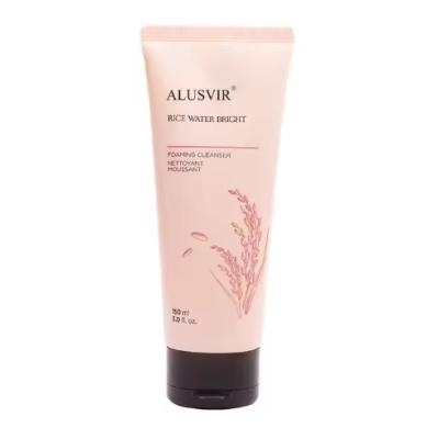 China Organic Natural Whitening Rice Water Facial Face Wash Cleanser Private Label Cosmetics for Oily Dry Skin Foamed Cleanser for sale