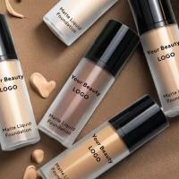 China LOW MOQ High Quality Sample 40 Colors No logo Natural Skin Flawless Liquid Foundation Full Coverage Waterproof Makeup for sale