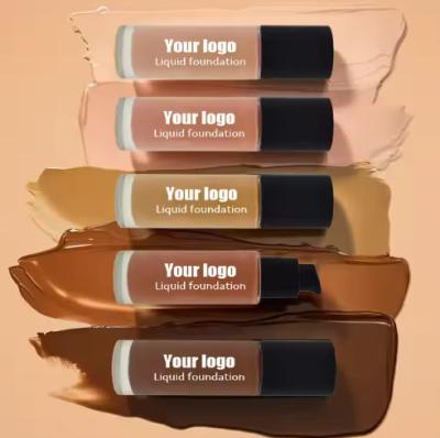 China Wholesale Natural Mineral Face Cream Liquid Foundation Waterproof Sunscreen Full Coverage Concealer Light Fair Skin Tones Female for sale