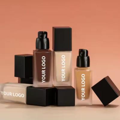 China OEM/ODM Hydrating Liquid Foundation Private Label White Mineral Foundation for Dark Skin Logo Cosmetics Diy Makeup Foundation for sale