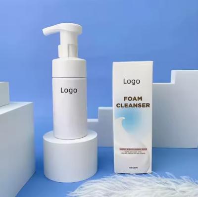 China Foaming Face Wash Private Label Turmeric Vitamin C Aloe Vera Amino Acid Facial Cleanser With Brush Whitening Face Cleanser for sale
