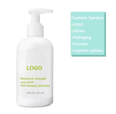 China 10% Benzoyl Peroxide Facial Cleanser Deep Clean Acne Remove Dead Skin Pore Scrub Wash Facial Clean Oil Control Face Care for sale