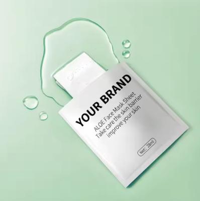 China Hydrating Sheet Facial Mask Sheet Moisturizing Aloe Vera Fruit Face Mask For All Skin Types Cruelty-Free for sale