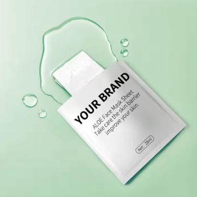 China Hydrating Sheet Facial Mask Sheet Moisturizing Aloe Vera Fruit Face Mask for All Skin Types Cruelty-Free for sale