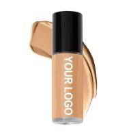 China 25ml Full Coverage Concealer Foundation Light Fair Skin Tones Waterproof Sunscreen Liquid Foundation Female Pressed for sale