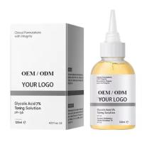 China OEM / ODM Face Skin Care 7% Glycolic Acid Fruit Acid Serum Moisturizing Hydrate Remove Blackheads Toner Facial Serum Customized for sale