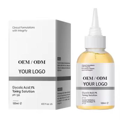 China OEM / ODM Face Skin Care 7% Glycolic Acid Fruit Acid Serum Moisturizing Hydrate Remove Blackheads Toner Facial Serum Customized for sale