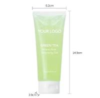 China Private Label Face Jelly Cleanser Oil Control Gentle Green Tea Hydrating Amino Acid Facial Cleansing Gel for sale